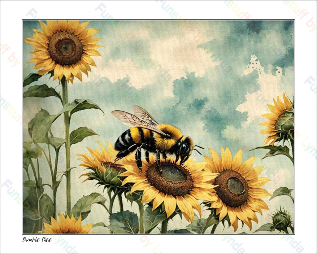 Bumblebee - 8x10 Print – Funstuff by Lynda - Very Cool Shit