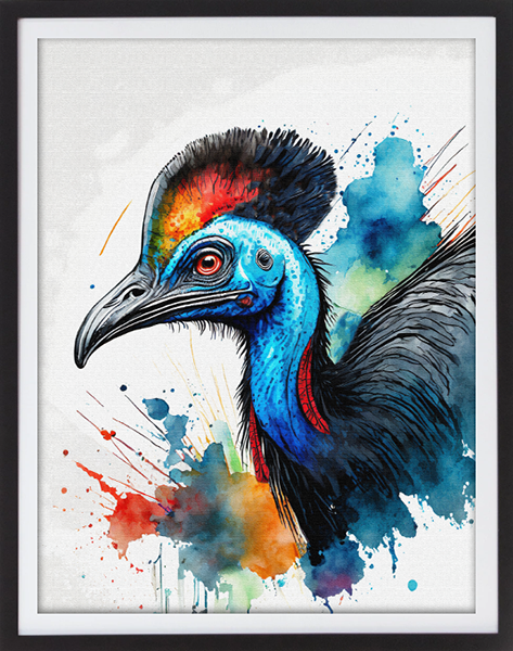 Cassowary - 8x10 Print – Funstuff by Lynda - Very Cool Shit