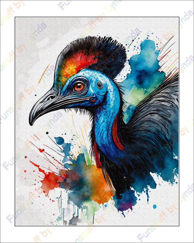Cassowary - 8x10 Print – Funstuff by Lynda - Very Cool Shit