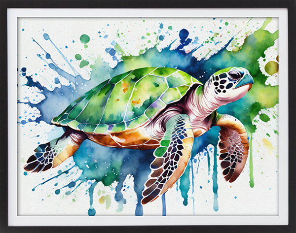 Sea Turtle - 8x10 Print – Funstuff by Lynda - Very Cool Shit